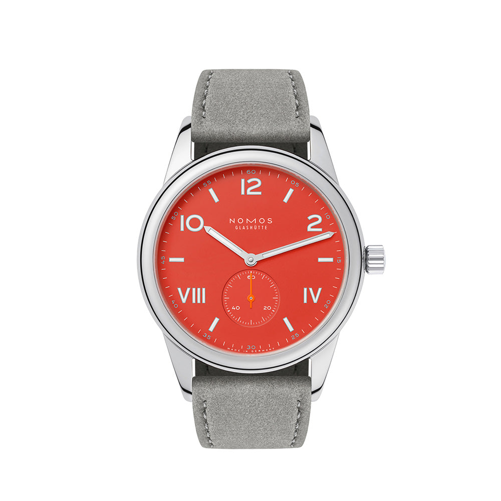 Nomos Club Campus 38 nonstop red Glass Back – Otteren